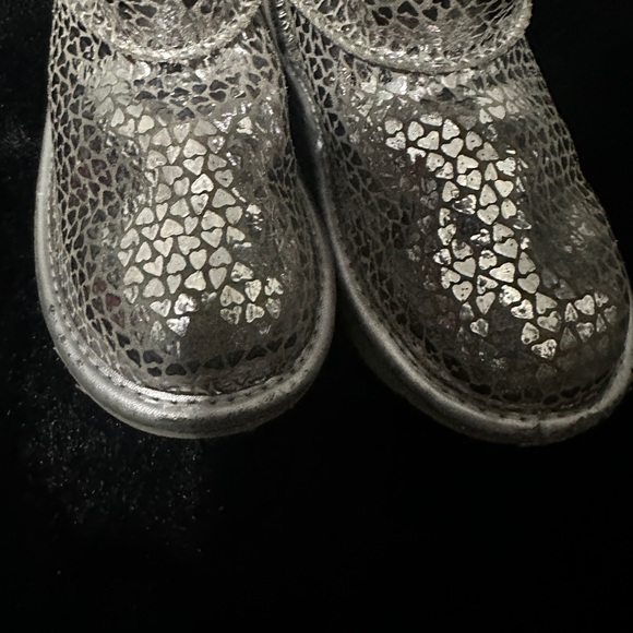 UGG | Shoes | Ugg Metallic Silver Patterned Boots | Poshmark